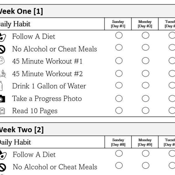 Weekly Dashboard & Planner Goal Tracker, To-do List, Organize Your Week ...