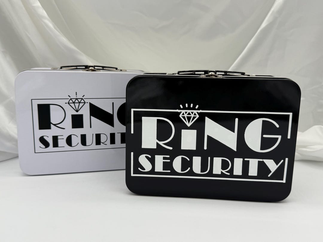 Black Ring Security Briefcase: Wedding Ring Bearer Box - Etsy