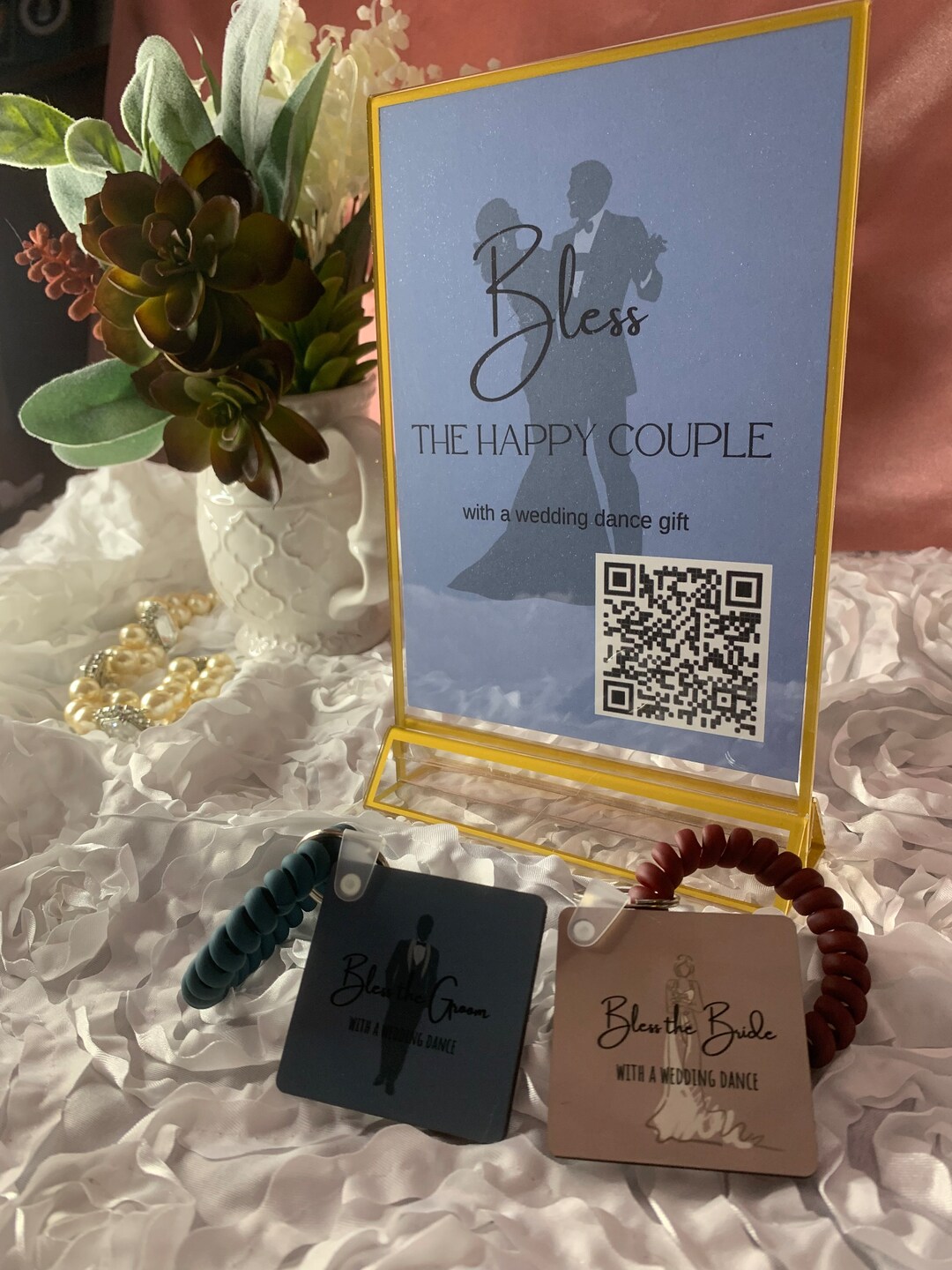 Personalized Wedding QR Code Bracelet: Cash App, Venmo - Etsy