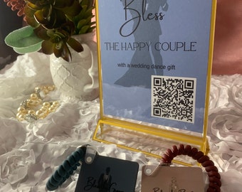 Photo Wedding Money Dance QR Code Bracelet, QR Code Wedding Dance Sign ...