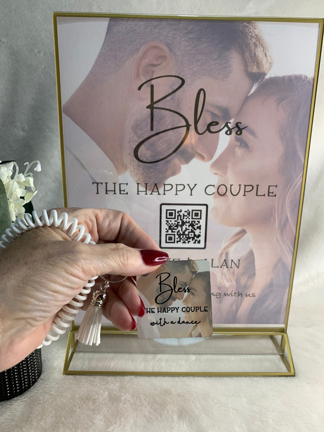Photo Wedding Money Dance QR Code Bracelet, QR Code Wedding Dance Sign ...