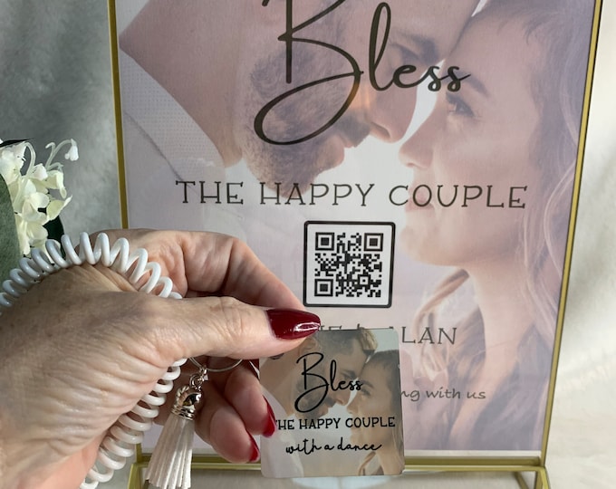 Photo Wedding Money Dance QR Code Bracelet, QR Code Wedding Dance Sign ...