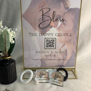 Photo Wedding Money Dance QR Code Bracelet, QR Code Wedding Dance Sign ...