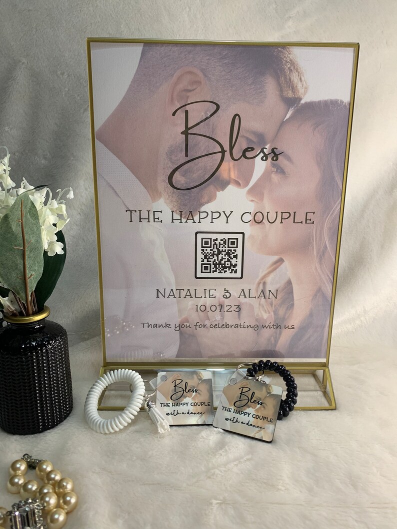 Photo Wedding QR Code Bracelet: Cash App, Venmo + Matching Sign - Etsy