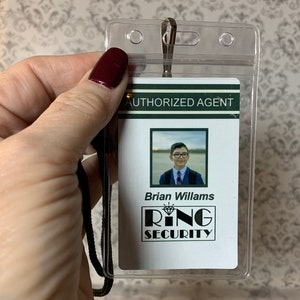 Ring Security ID Badge, Ring Bearer Proposal, Personalized Ring ...