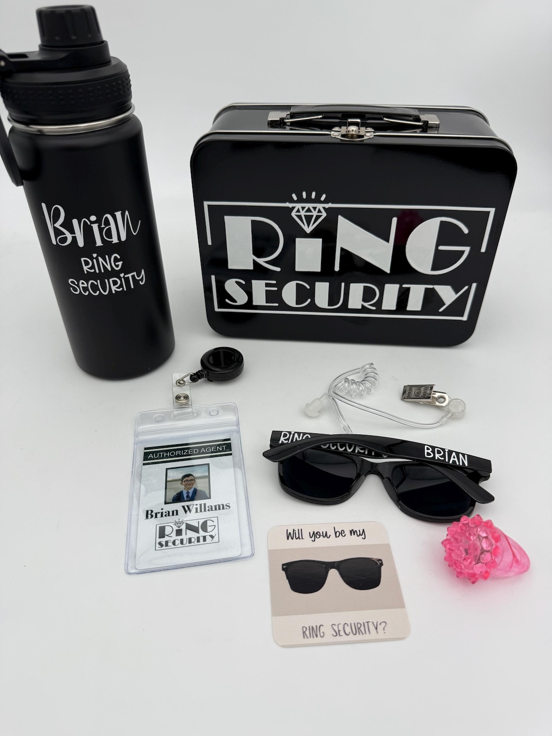 Ring Security Set, Complete Ring Bearer Kit, Ring Security Proposal - Etsy