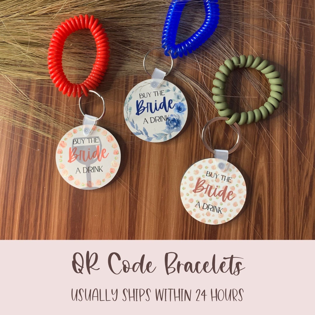 Personalized QR Code Bracelet: Bachelorette Party Favor - Etsy