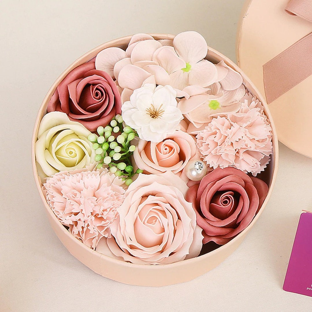 Soap Flower T Box Rose Flower Box T Soap Bouquet Etsy