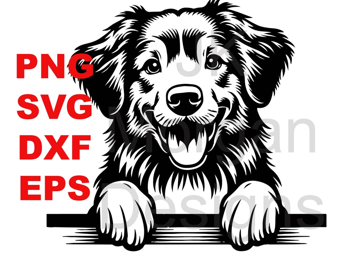 Nova Scotia Duck Tolling Retriever Toller Peeking Dog SVG PNG Duck ...