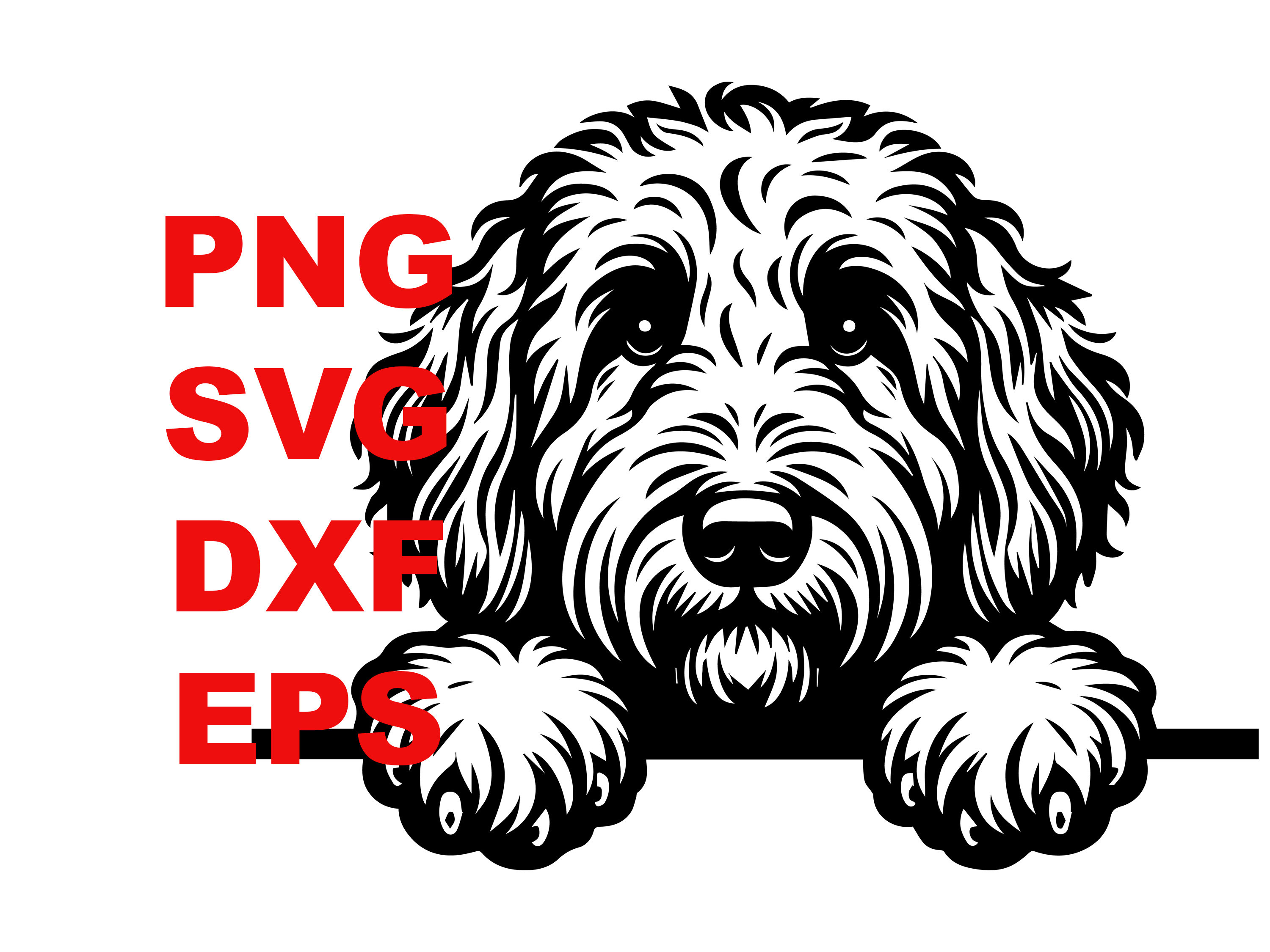 Labradoodle Golden Doodle Peeking SVG PNG Clipart Dog Mom Commercial ...