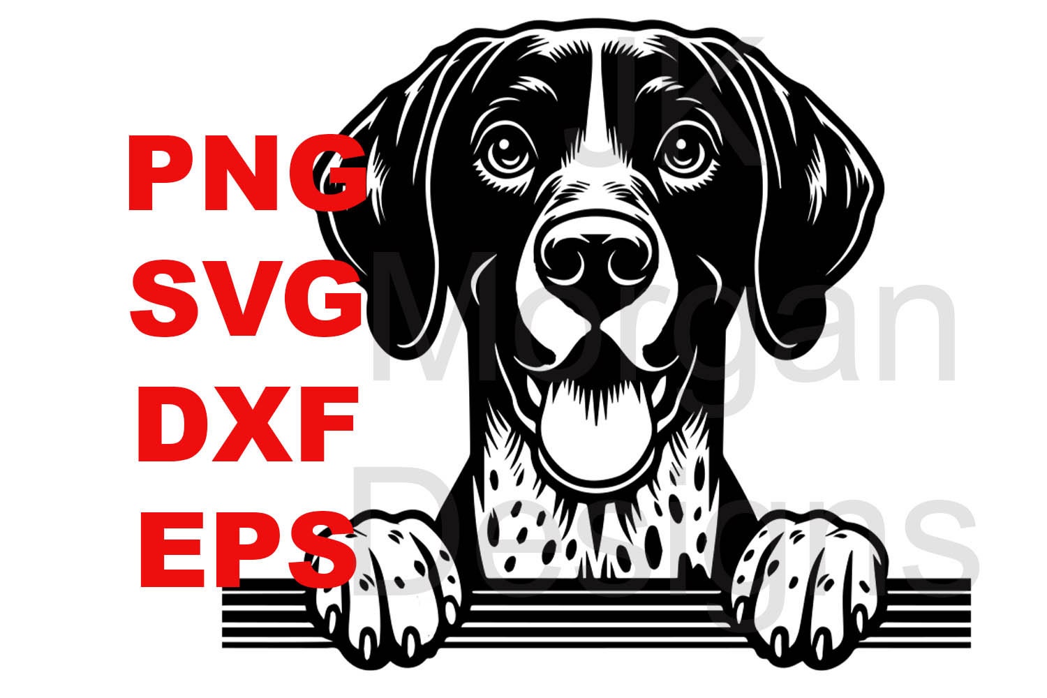 German Shorthaired Pointer Peeking SVG PNG Clipart Shorthair Mom ...