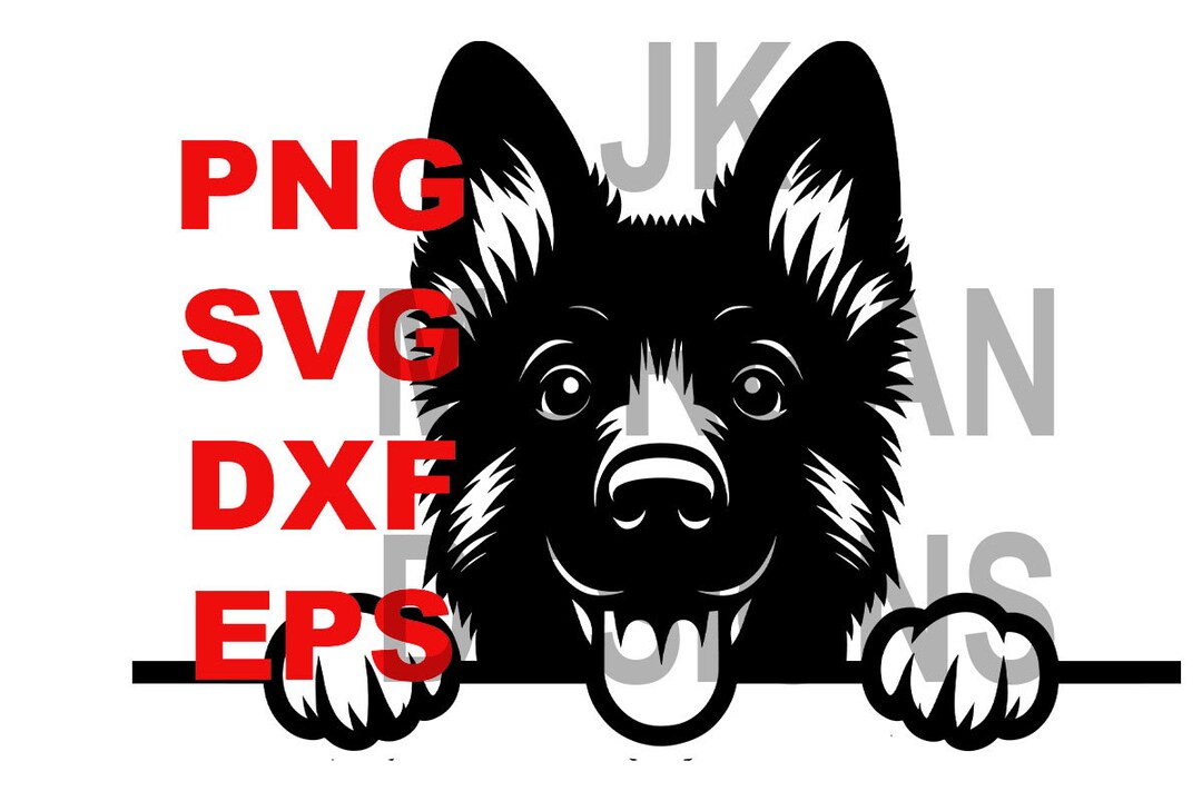 German Shepherd Peeking SVG PNG Clipart German Shepherd Mom Commercial ...