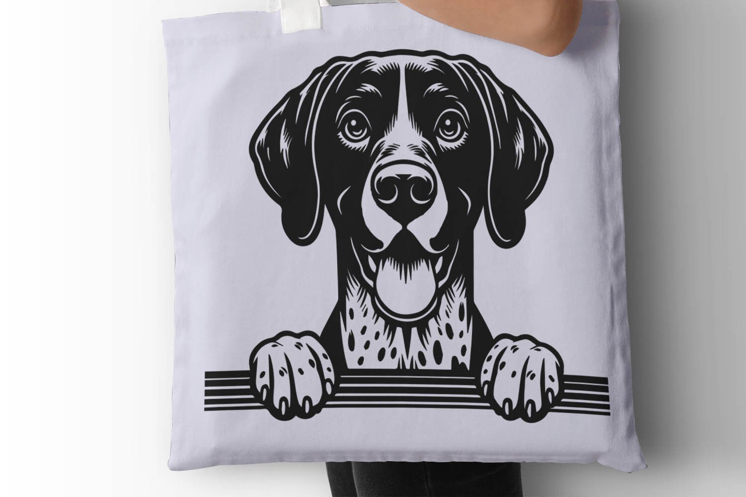 German Shorthaired Pointer Peeking SVG PNG Clipart Shorthair Mom ...