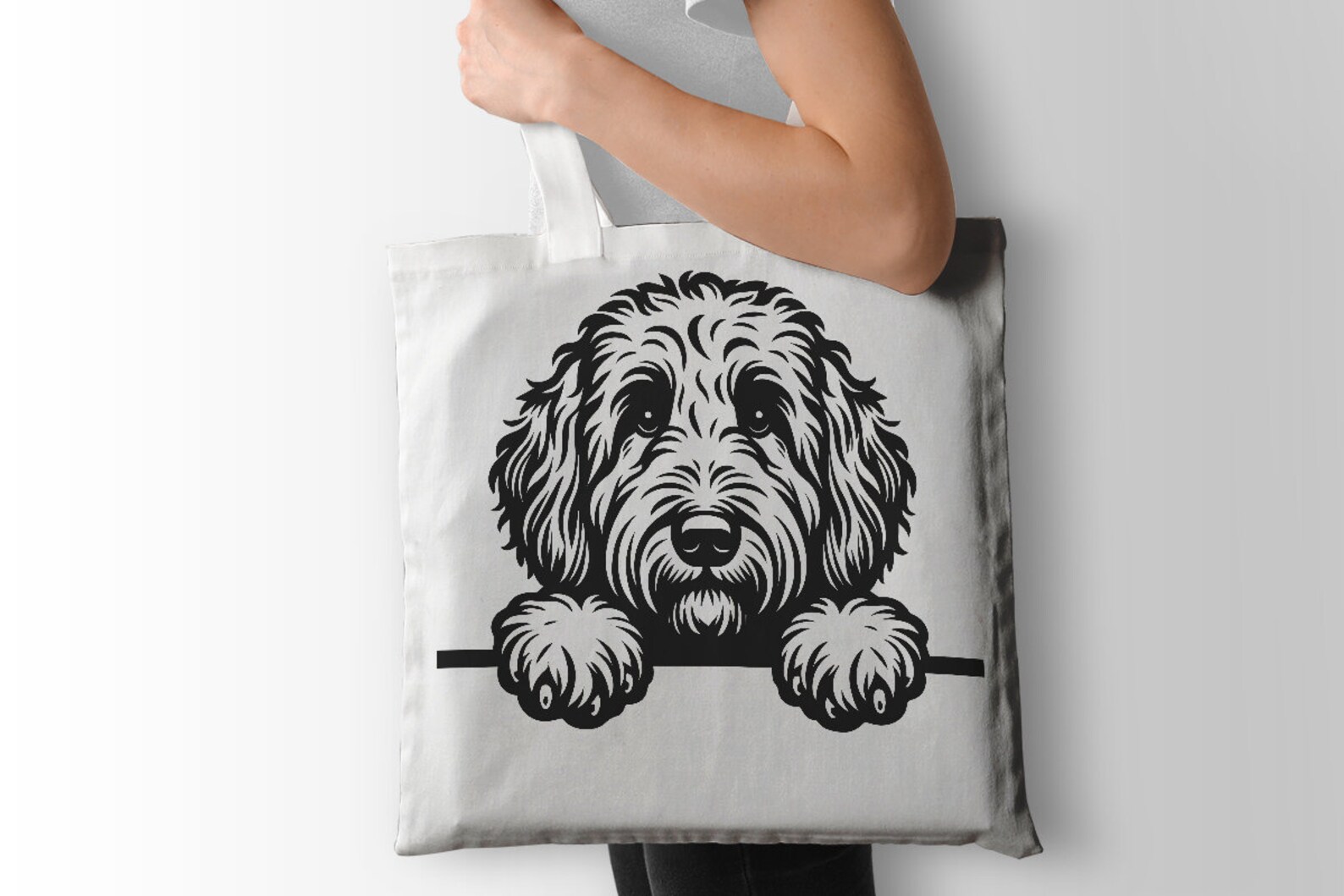 Labradoodle Golden Doodle Peeking SVG PNG Clipart Dog Mom Commercial ...