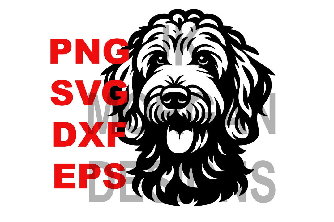 Labradoodle Golden Doodle Head SVG PNG Clipart Doodle Mom Commercial ...