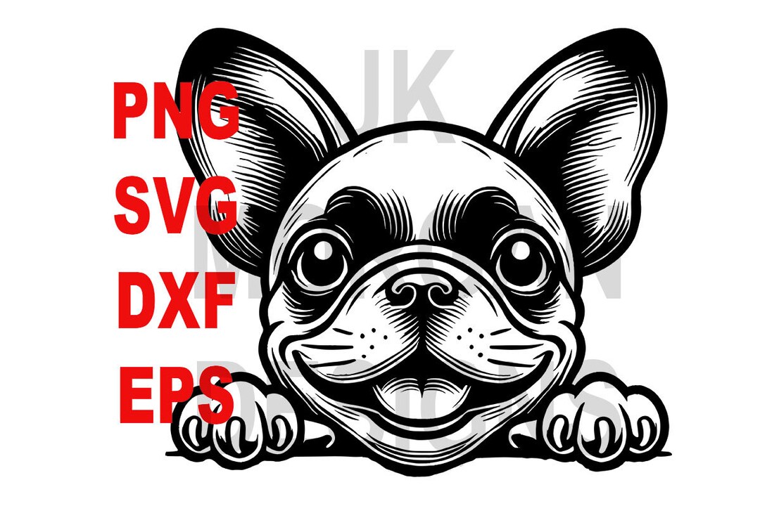 French Bulldog Peeking SVG PNG Clipart Frenchie Mom Commercial Use Cut ...