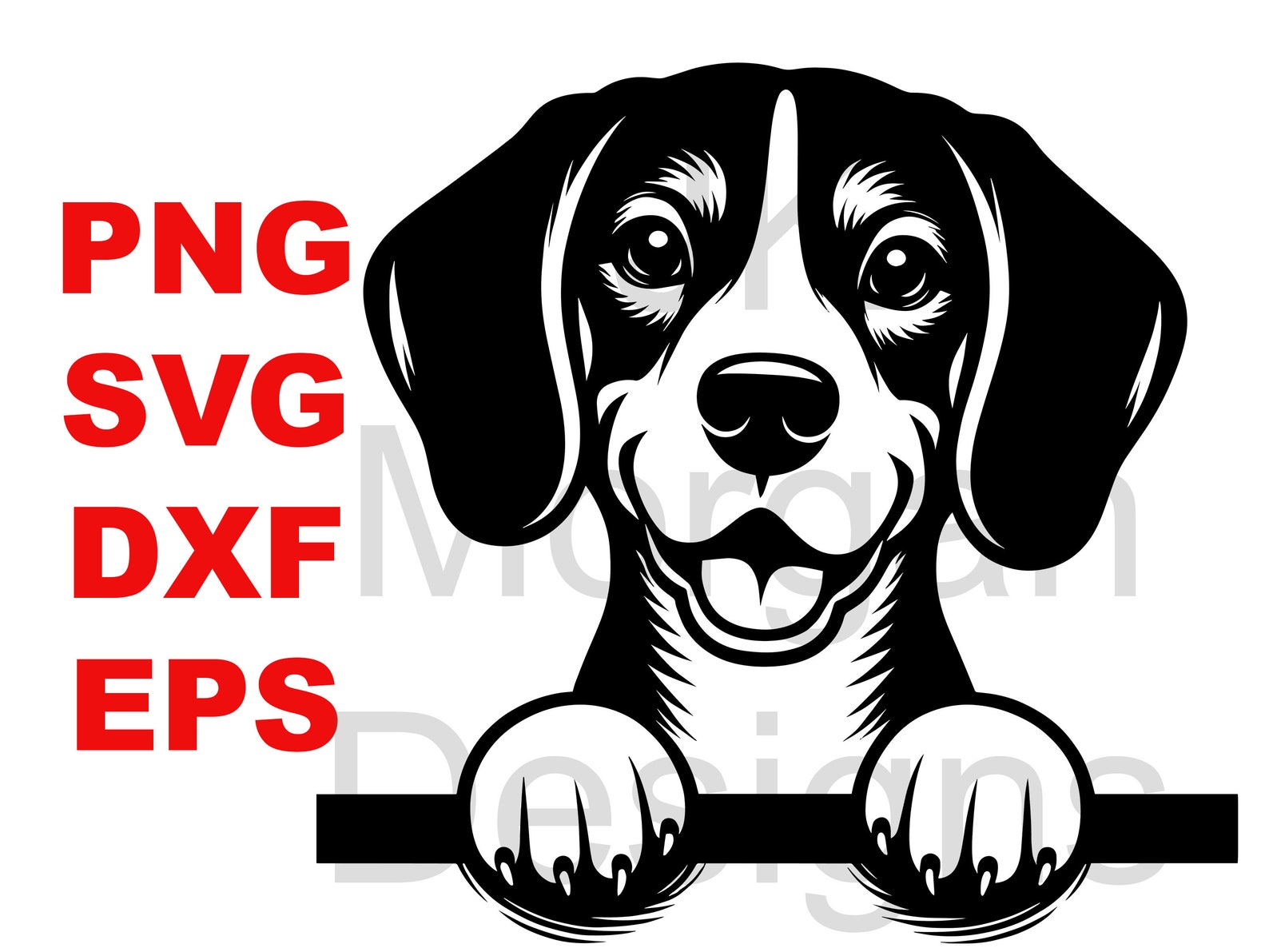 Beagle Peeking SVG PNG Clipart Dog Mom Commercial Use Peeking Dog Dad ...