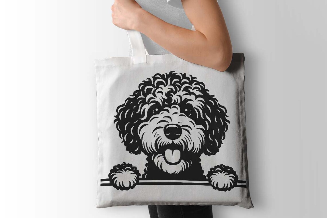 Lagotto Romagnolo Peeking SVG PNG Clipart Lagotto Mom Commercial Use ...