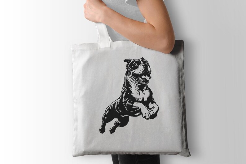 Leaping Pit Bull Pittie Pitbull SVG PNG Clipart Pittie Mom Commercial ...