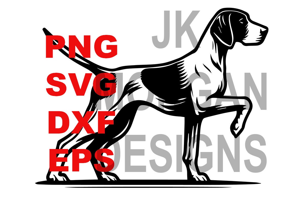 English Pointer in Pointing Stance SVG PNG Clipart Dog Mom Commercial ...