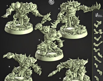 Ginat Toads Swamp Frogs 28mm or 32mm Miniatures for Tabletop Gaming dnd ...