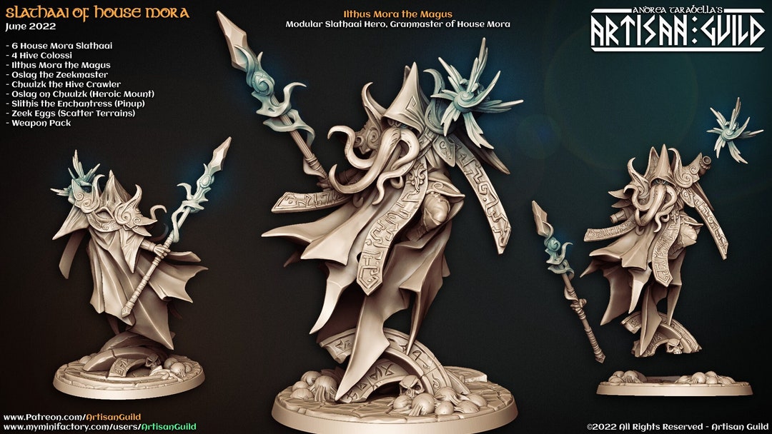 Ilthus Mora the Magus Mind Flayer Mini Mindflayer Illithid Artisan ...