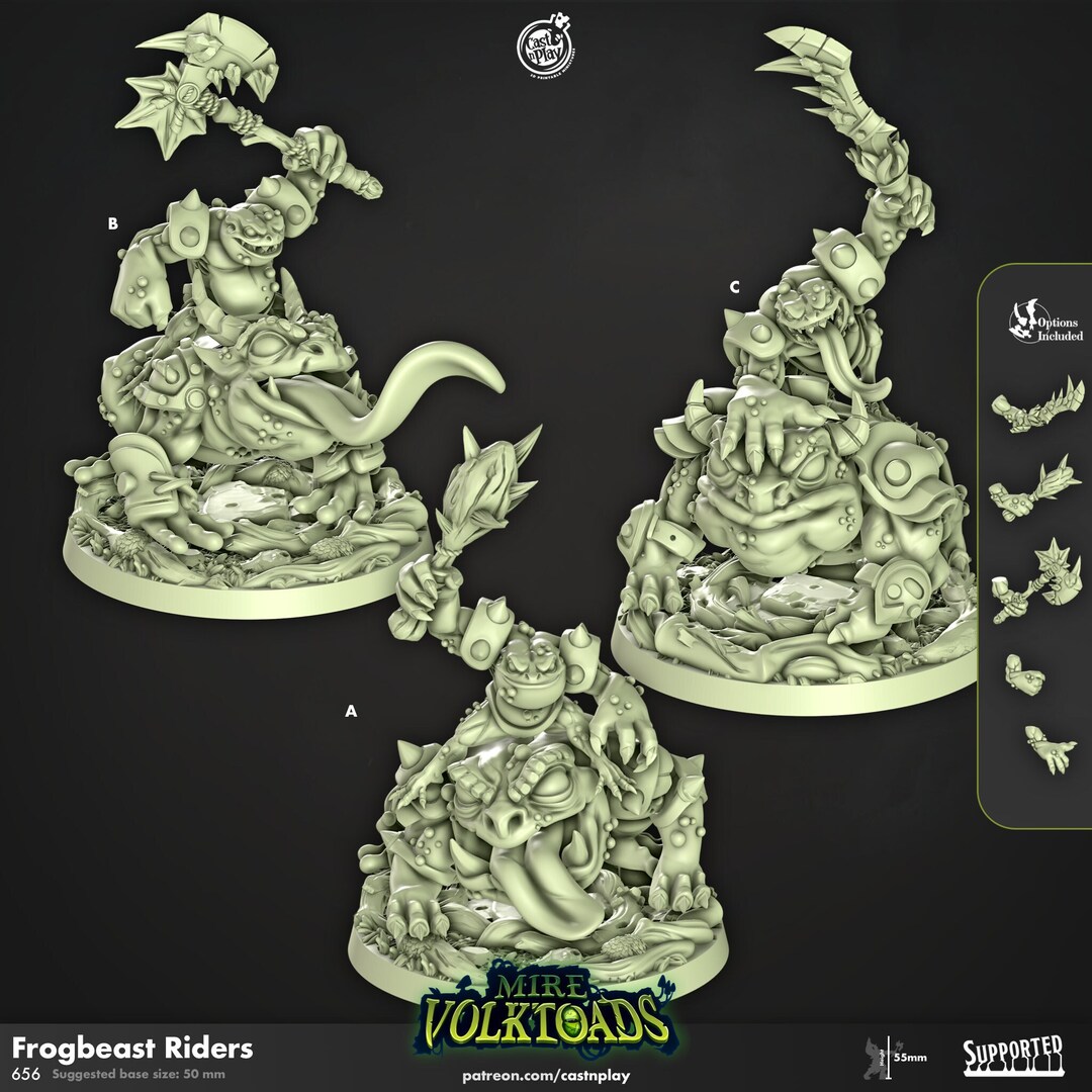 Frogbeast Riders - Mire Volktoads - Frogfolk - Frog - Toad | Cast N ...