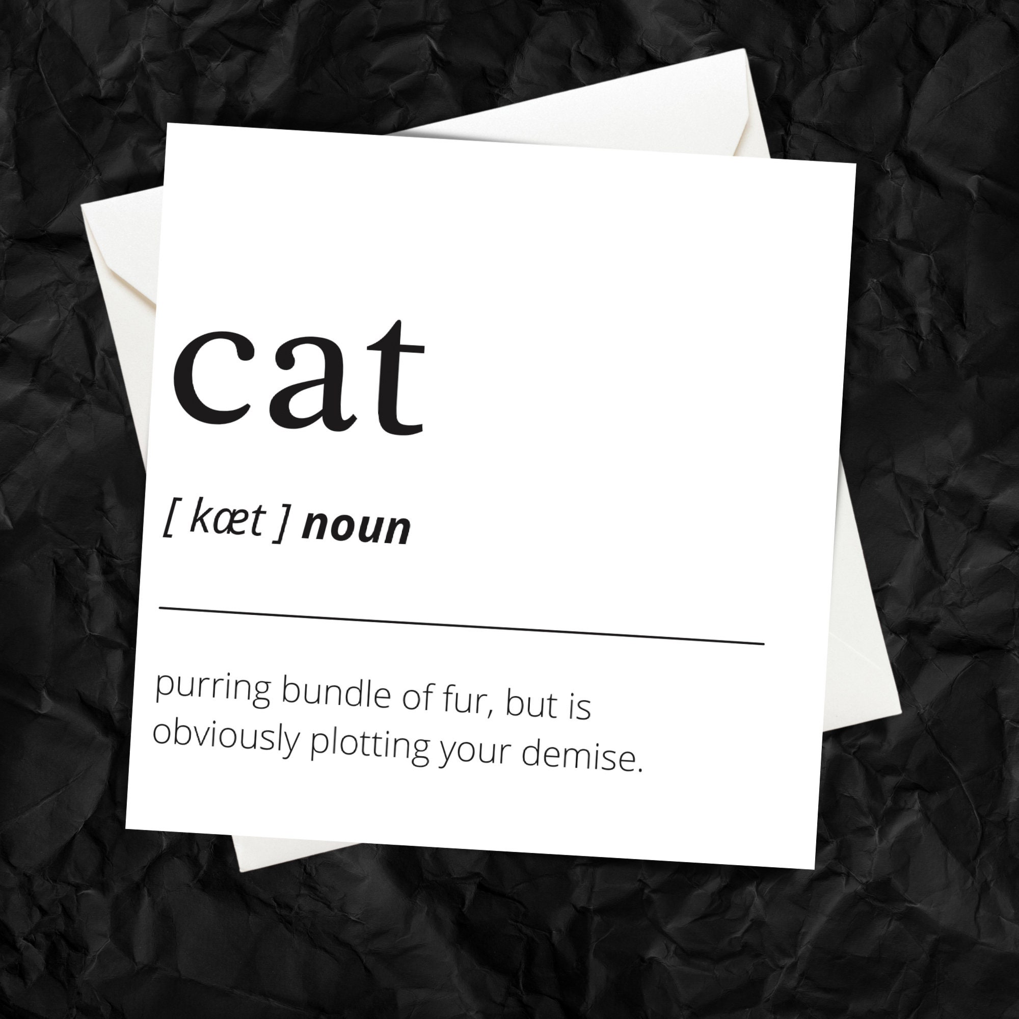 Cat Definition Greeting Card Cat Card Funny Card Funny Etsy cat-definition-greeting-card-cat-card-funny-card-funny-etsy