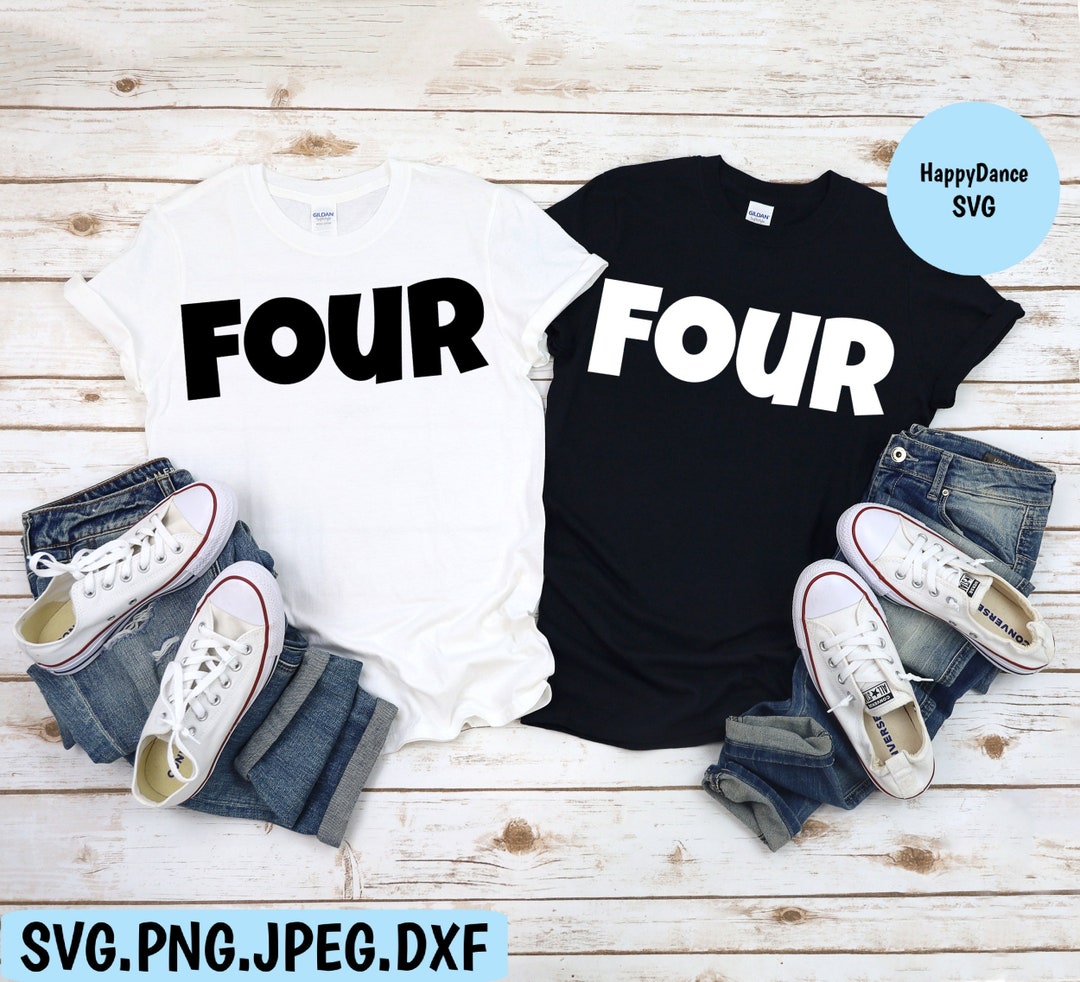 Four SVG Birthday SVG Birthday Number SVG File - Etsy
