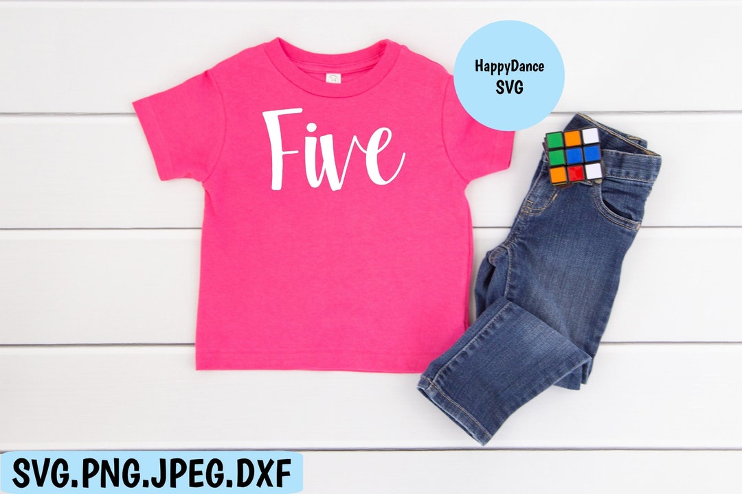Five SVG File for Cricut Make Shirts Make Mugs Instant Download - Etsy