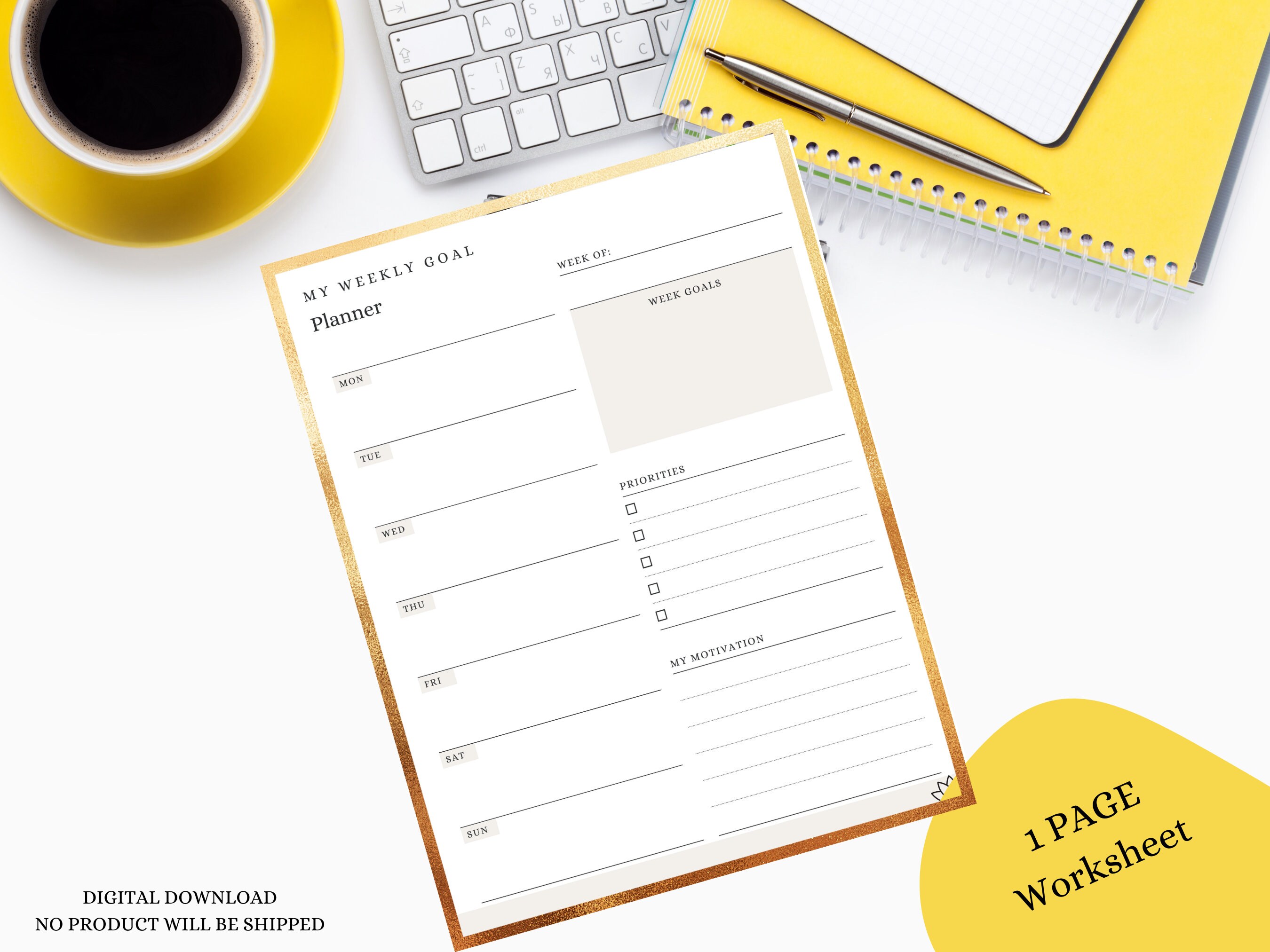 Planner Printable Goal Planning Worksheet Goal Tracking - Etsy