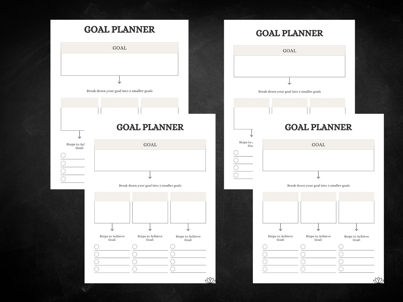 Planner Printable Goal Planning Worksheet Goal Tracking - Etsy