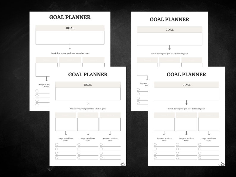 Planner Printable Goal Planning Worksheet Goal Tracking - Etsy