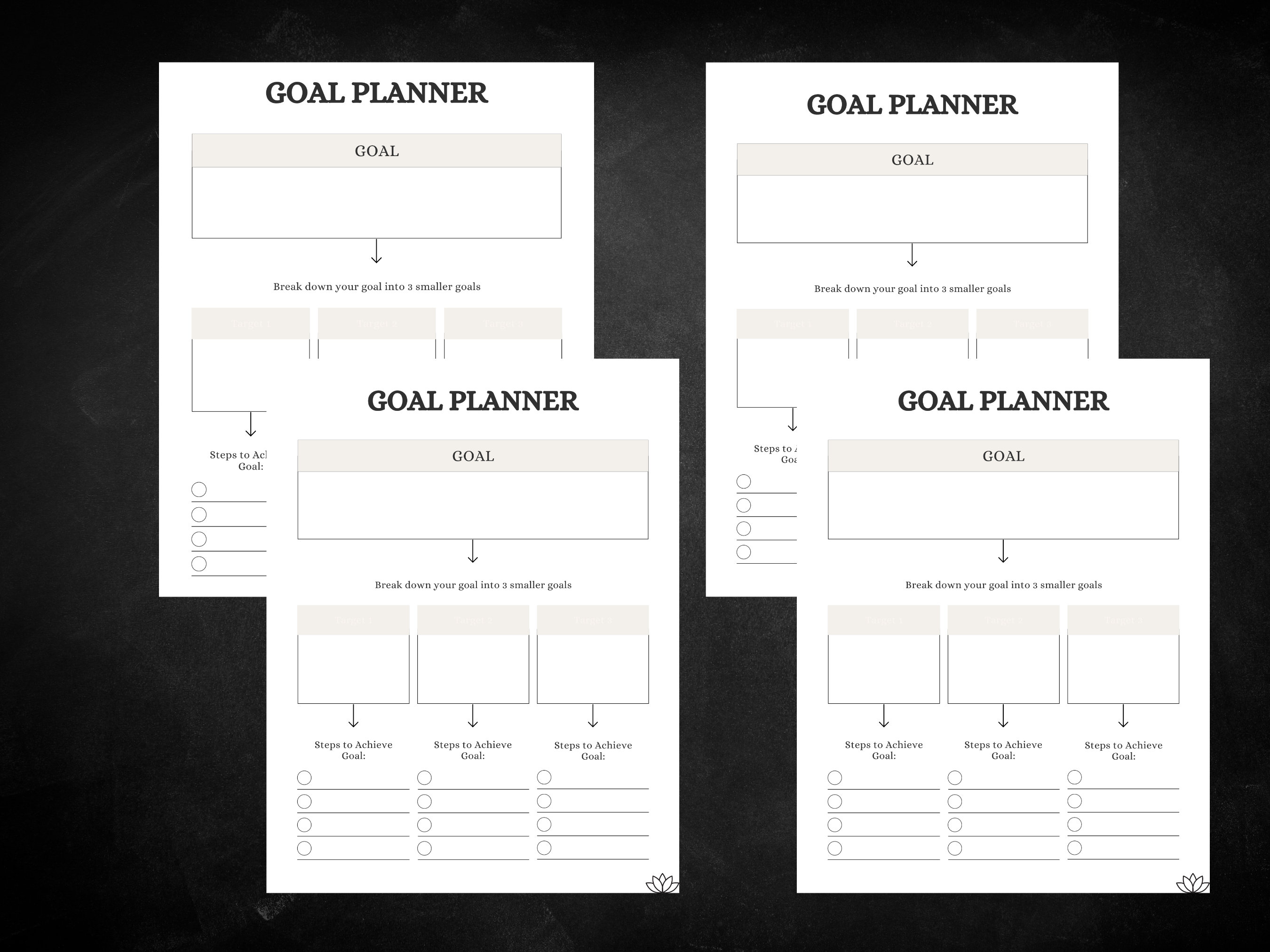 Planner Printable Goal Planning Worksheet Goal Tracking - Etsy