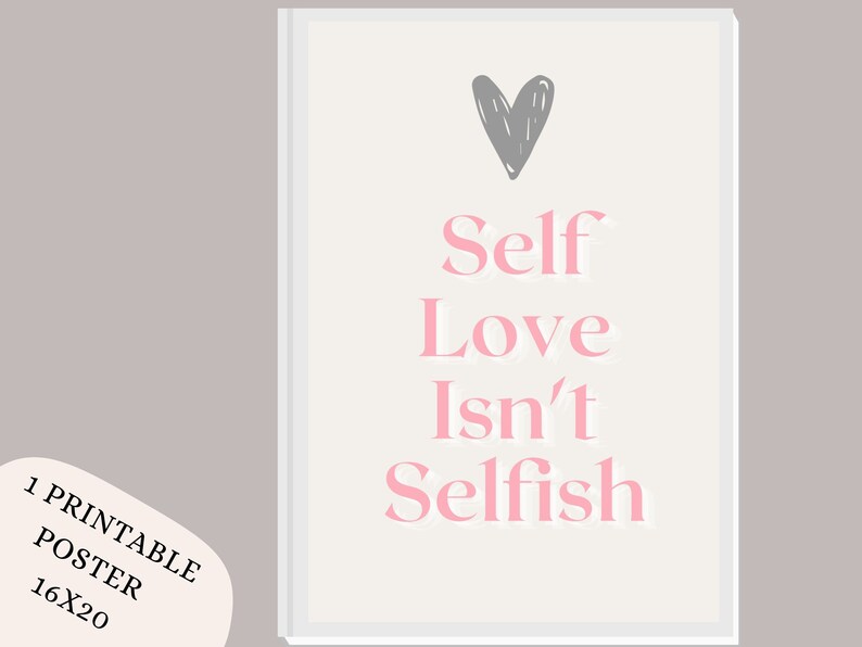 Self Love Poster Digital Download Self Love Printable Art - Etsy
