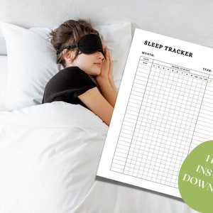Sleep Tracker Printable Daily Sleep Tracker Monthly Sleep Log Template ...