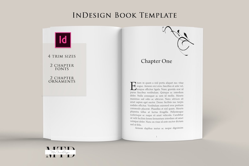 Adobe Indesign Book Template KDP Interior: Modern Serif (digital ...