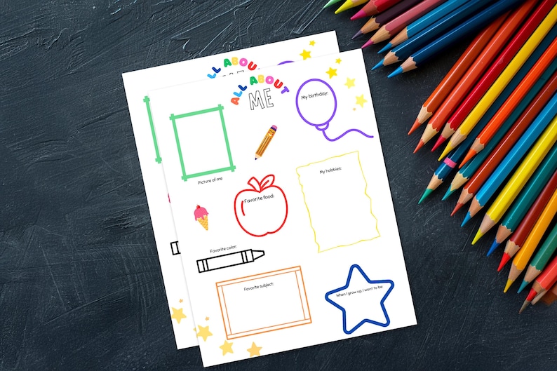All About Me Worksheet: Back to School Printable Activity (PDF Download ...