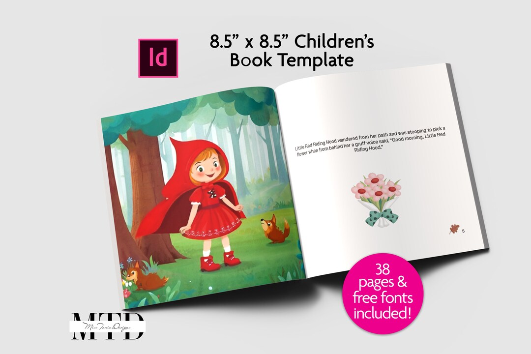 8.5 X 8.5 KDP Interior Children's Book, KDP Template Indesign, KDP ...