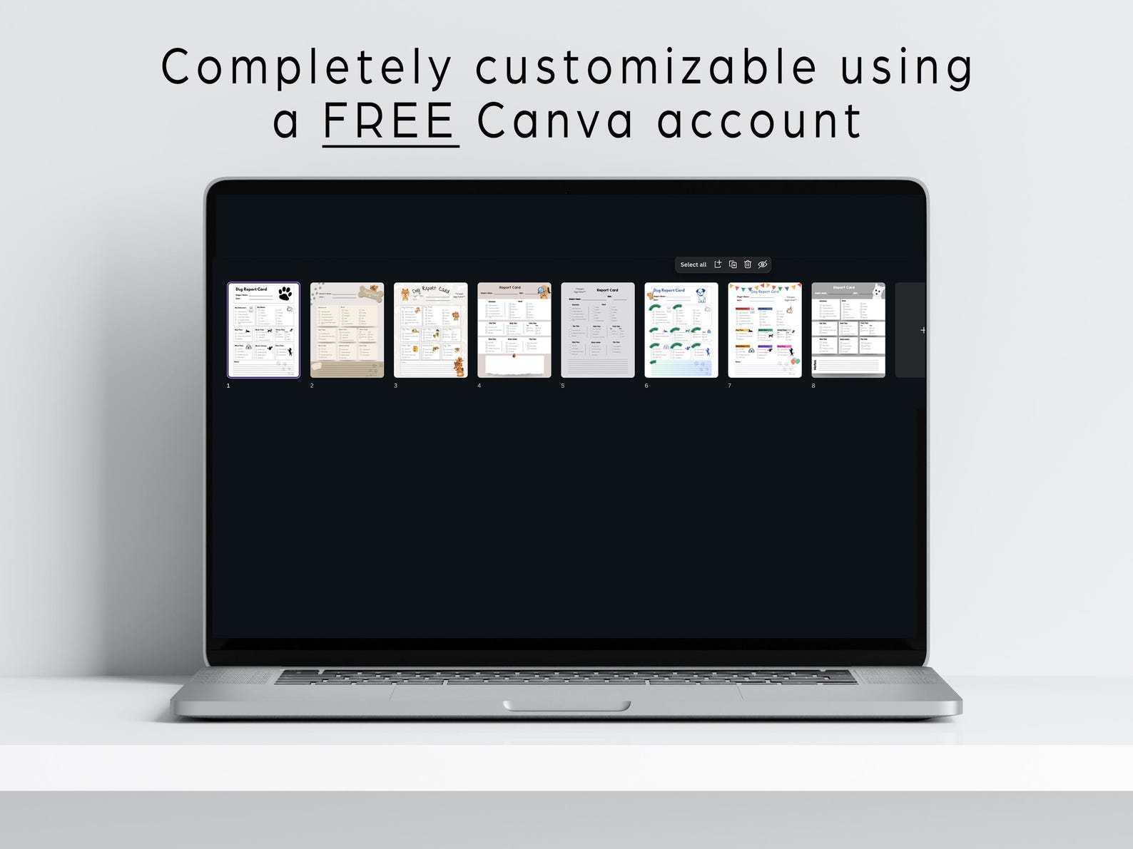 Printable Dog Report Card Template – Kennel & Daycare (canva Download ...