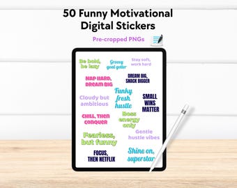 Digital Planner Stickers Motivational ~ Pre-cropped Goodnotes and PNG ...