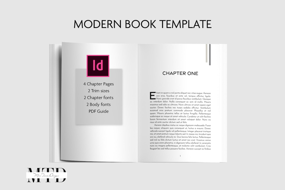 Indesign Book Template KDP Interior | KDP Book Template | Book ...