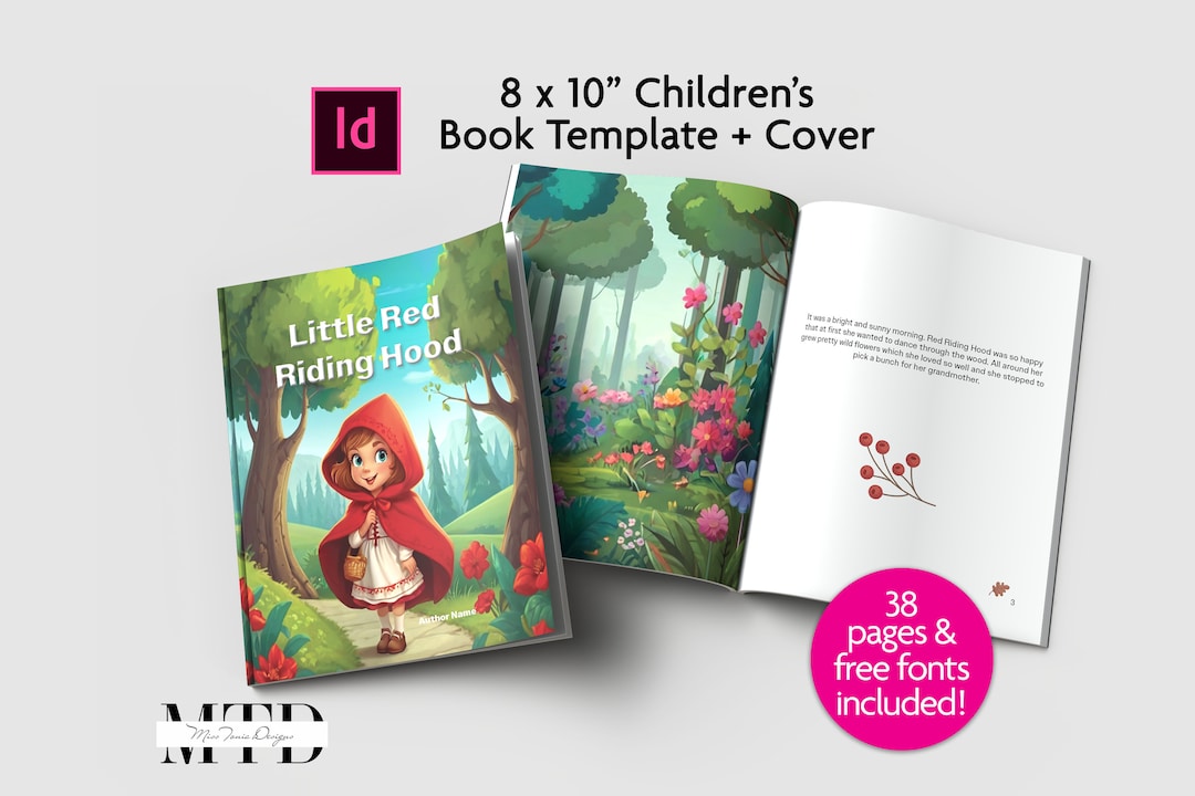 8x10 Children's Book Template: Editable Adobe Indesign Interior for ...