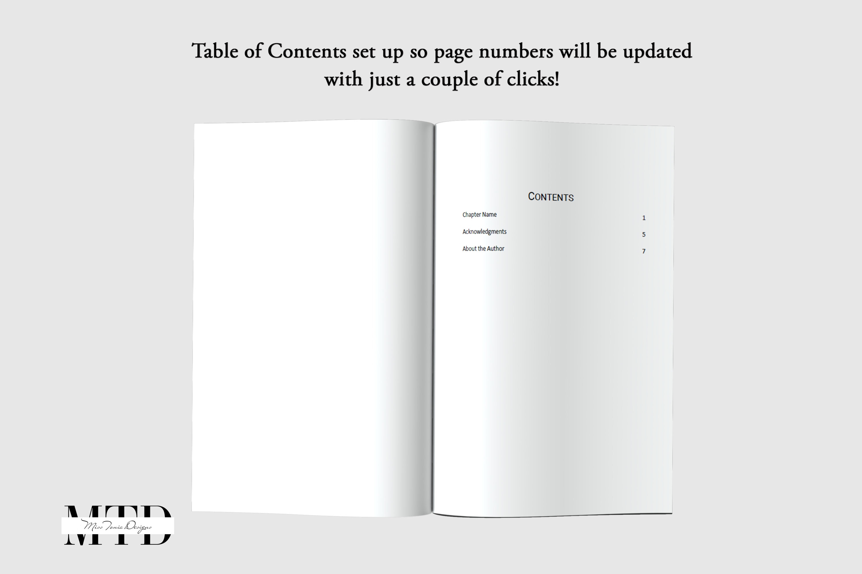 KDP Book Template, Sans Serif Font, 6x9 Word Interior (digital Download ...