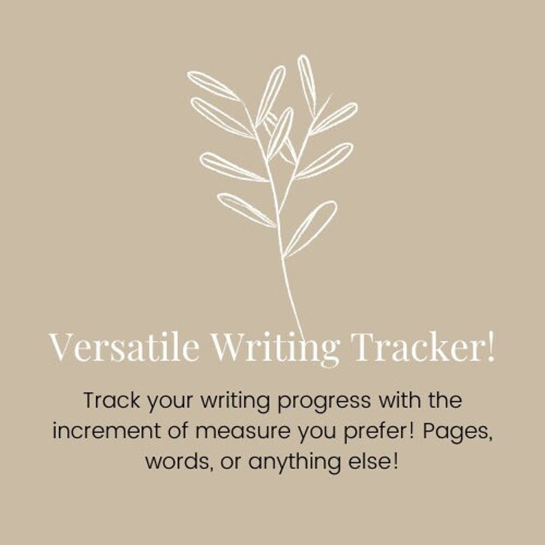 30 Day Writing Tracker, Word Tracker, Goal Tracker for Writers and ...