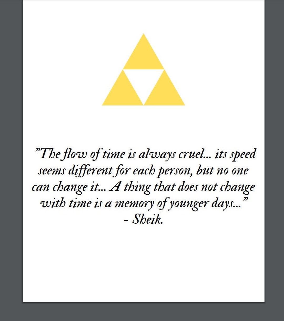 Legend of Zelda Ocarina of Time Quote Printable Wall Art - Etsy