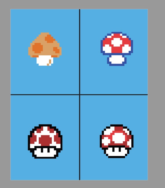 Super Mario Bros Super Mushrooms | Etsy