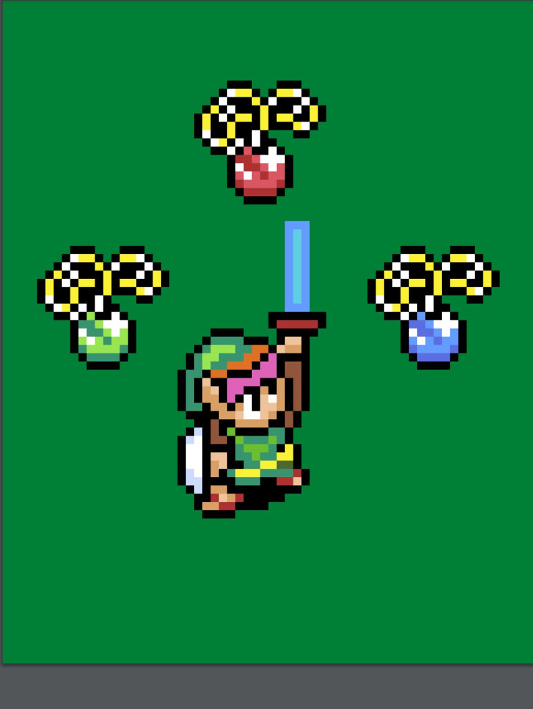 Legend of Zelda Link With Master Sword Downloadable Poster - Etsy