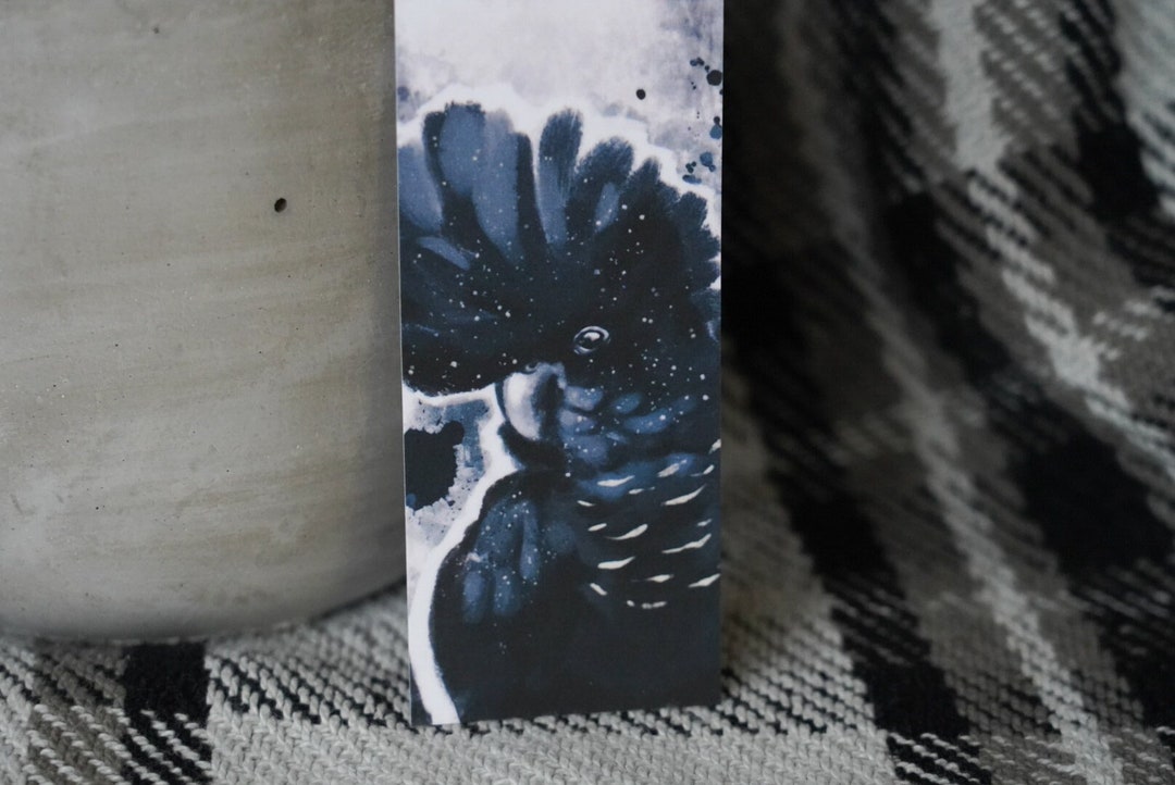 Red Tailed Black Cockatoo Bookmark | Gift for Book Lover | Cute Parrot ...