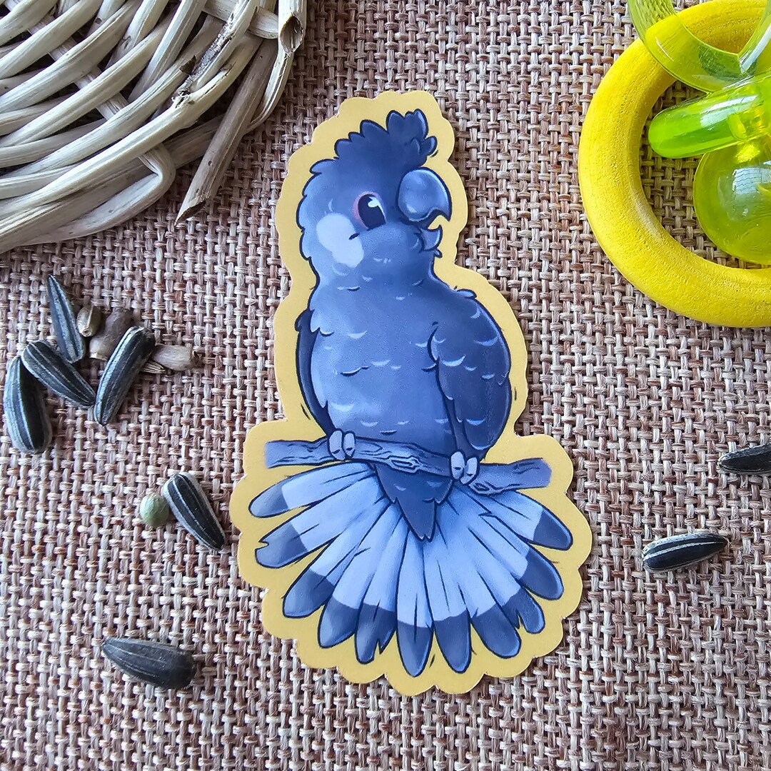 Carnaby's Cockatoo male Premium Waterproof Die Cut Vinyl Sticker Cute ...